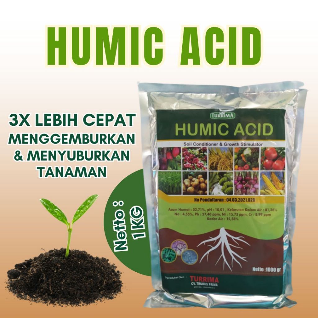 Jual Pupuk tanah buat tanaman subur HUMIC ACID, Asam humat terbaik ...