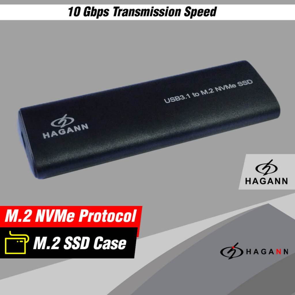 Jual HAGANN HDA-E41 Case SSD Enclosure M.2 NVMe USB 3.1 Type C – Garansi 1 Tahun | Shopee Indonesia