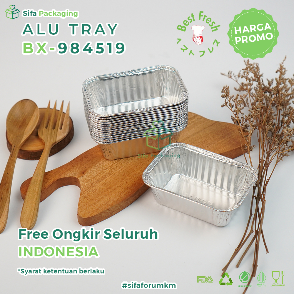 Jual Alumunium Foil Cup BX 984519 + Tutup Aluminium Tray Macaroni Schotel Dimsum Mentai Lasagna ...