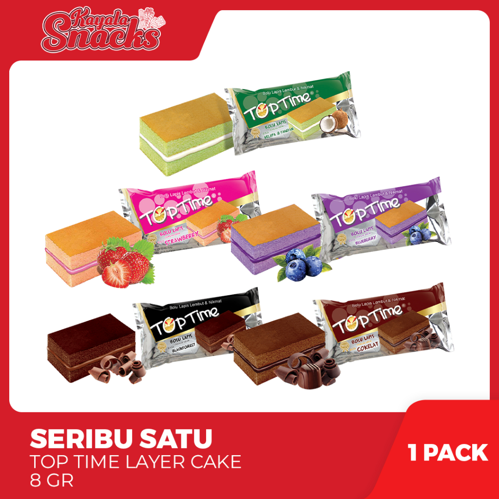 Jual SERIBU SATU Top Time Layer Cake 8gr - 1 Box x 24 Pcs | Shopee ...
