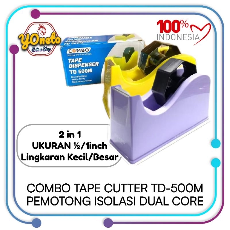 Jual Tape Dispenser COMBO TD-500M Dual Core (2 in 1) | Shopee Indonesia