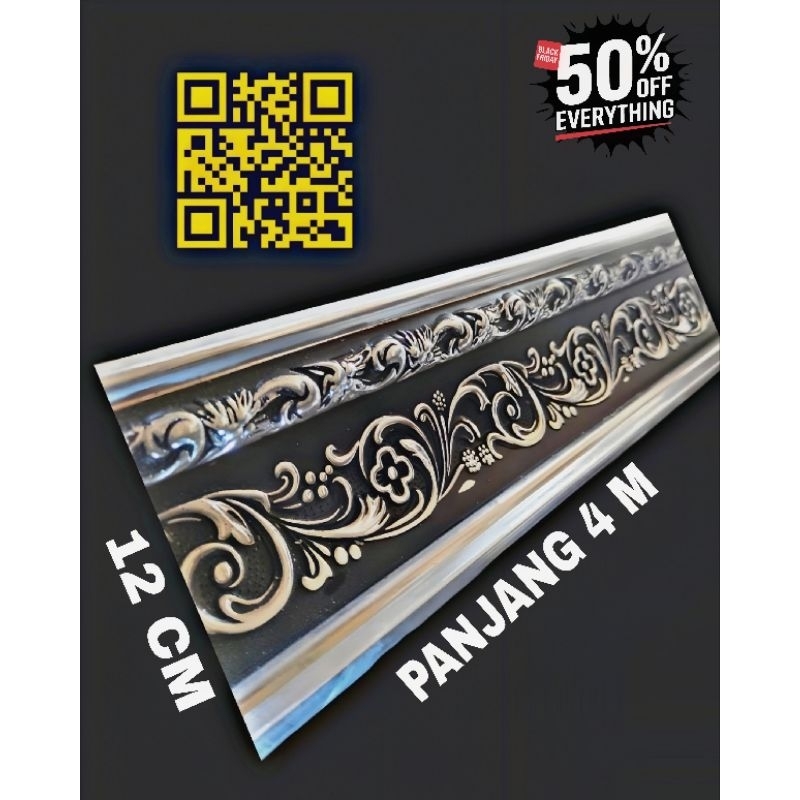 Jual list figura 4 meter | List Plafon PVC | list figura 12 cm | Shopee ...