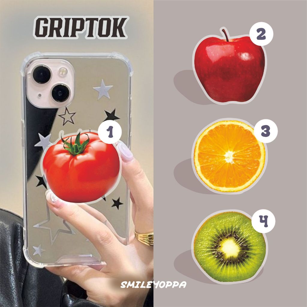 Jual Griptok Buah | Griptok Tomat | Popsocket Akrilik | Shopee Indonesia