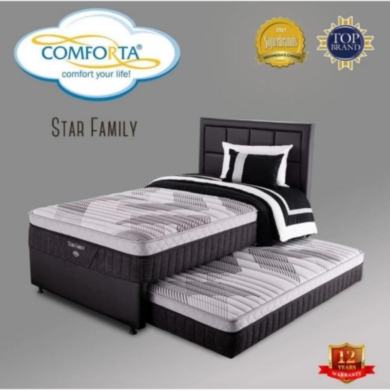 Jual comforta star family 120 x 200 kasur spring bed | Shopee Indonesia