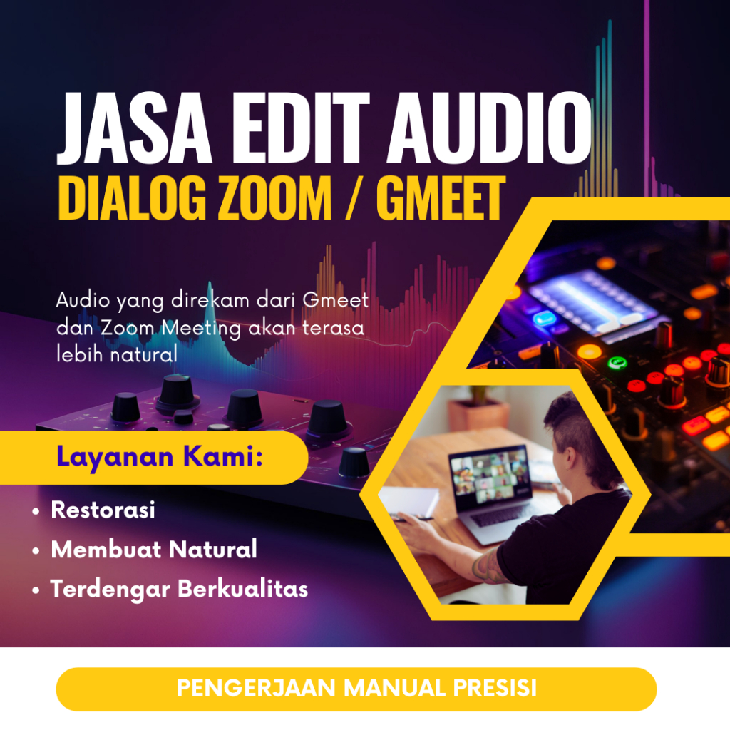 Jual JASA EDIT AUDIO GMEET - ZOOM MEETING | Shopee Indonesia