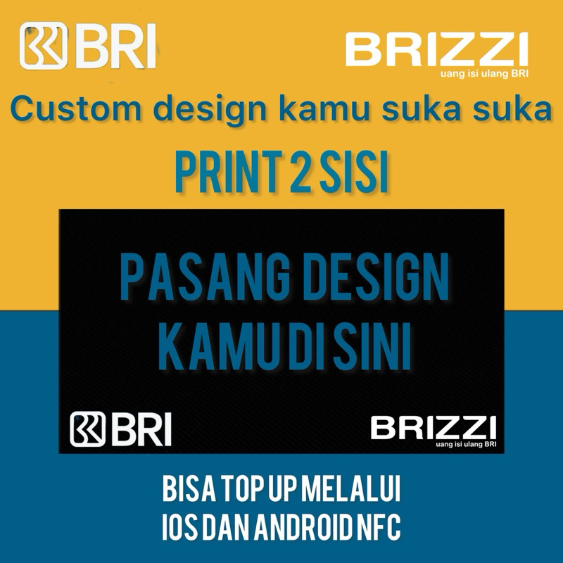 Jual Custom brizzi bri print 2 sisi | Shopee Indonesia