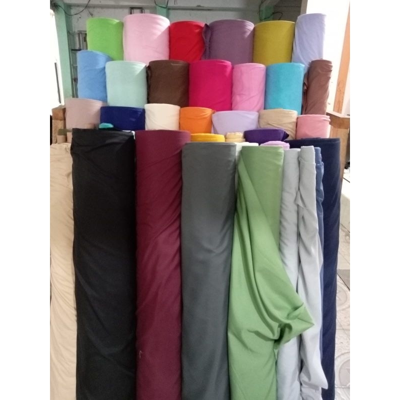 Jual KAIN KATUN POLYMIKRO LEBAR 2.4M HARGA PER SETENGAH METER | Shopee ...