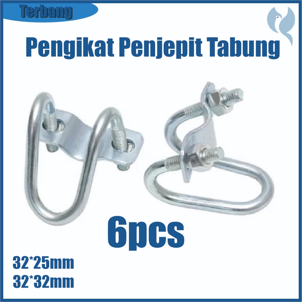 Jual Klem Pipa Plat Besi Seng Clamp Penjepit Pipa Baja M8 Double U ...