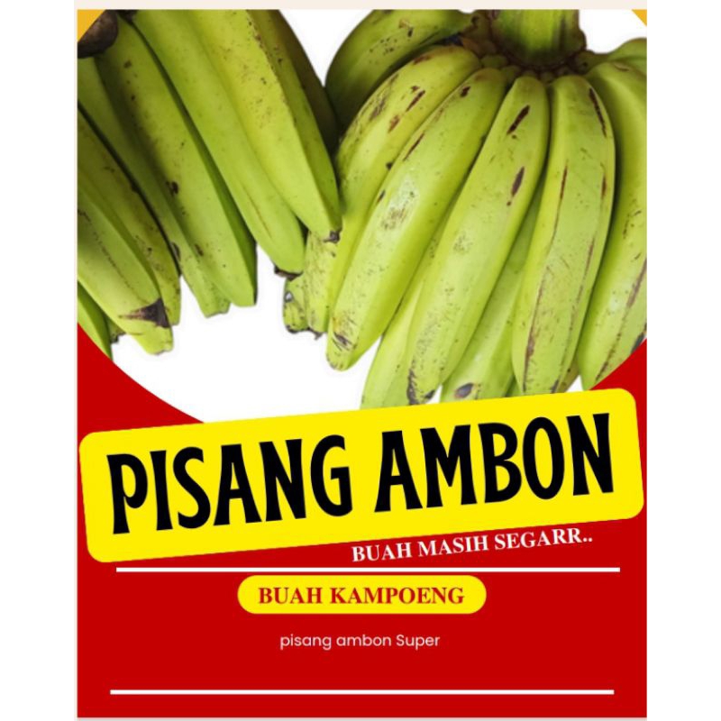 Jual Pisang Ambon Buah Kampoeng manis & legit 500gram-2kg/sisir ...