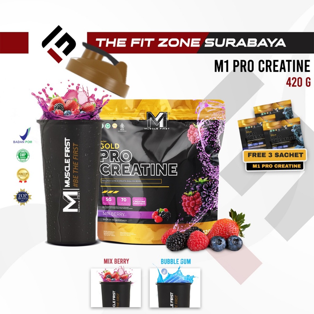 Jual MUSCLE FIRST Pro Creatine 420 Gram Suplemen Fitness Creatine ...