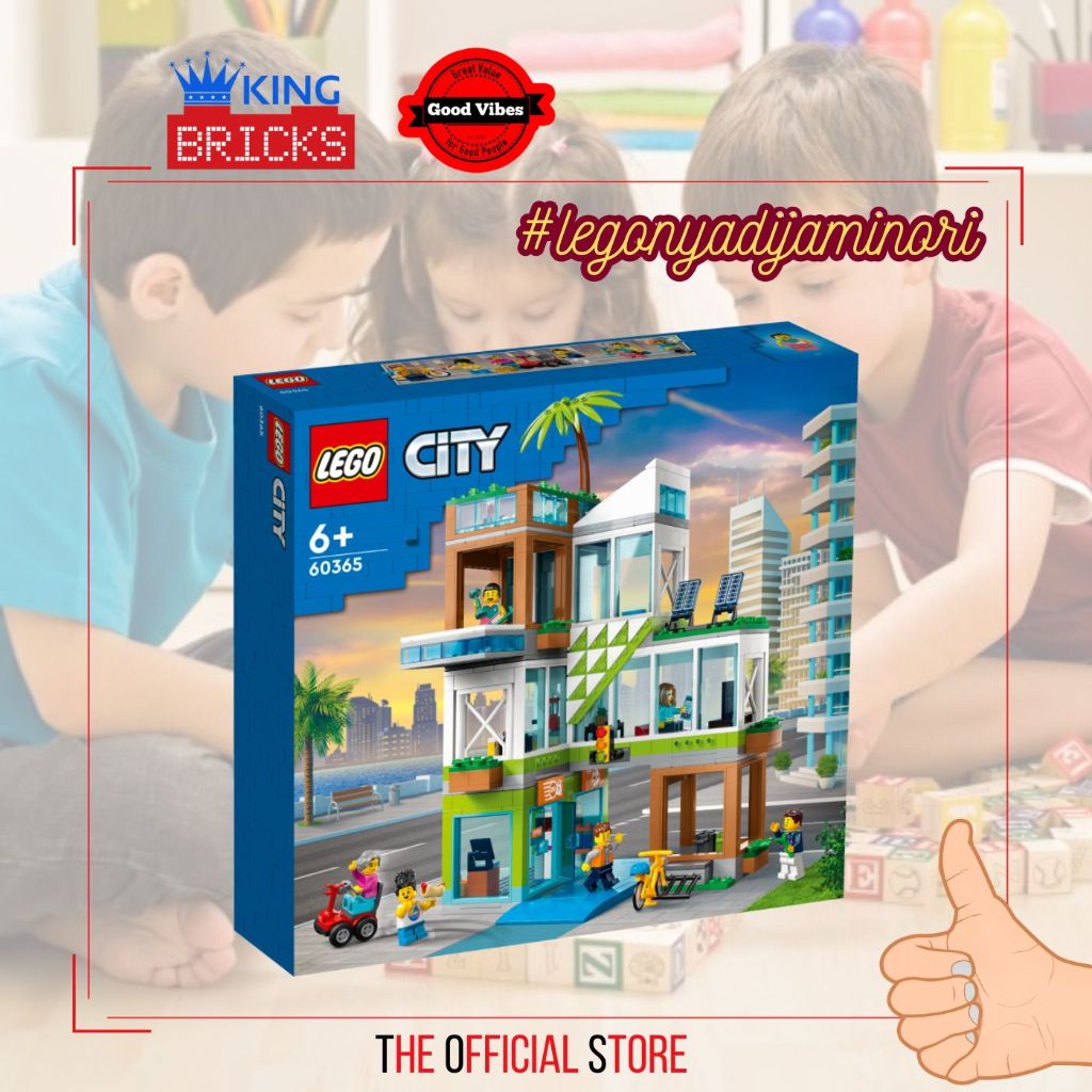 Jual LEGO Original CITY 60365 Apartment Building - Mainan Anak Edukasi ...