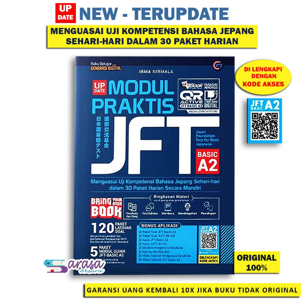 Jual Buku Uji Kompetensi Bahasa Jepang - Modul Praktis JFT Basic A2 100% Original | Shopee Indonesia