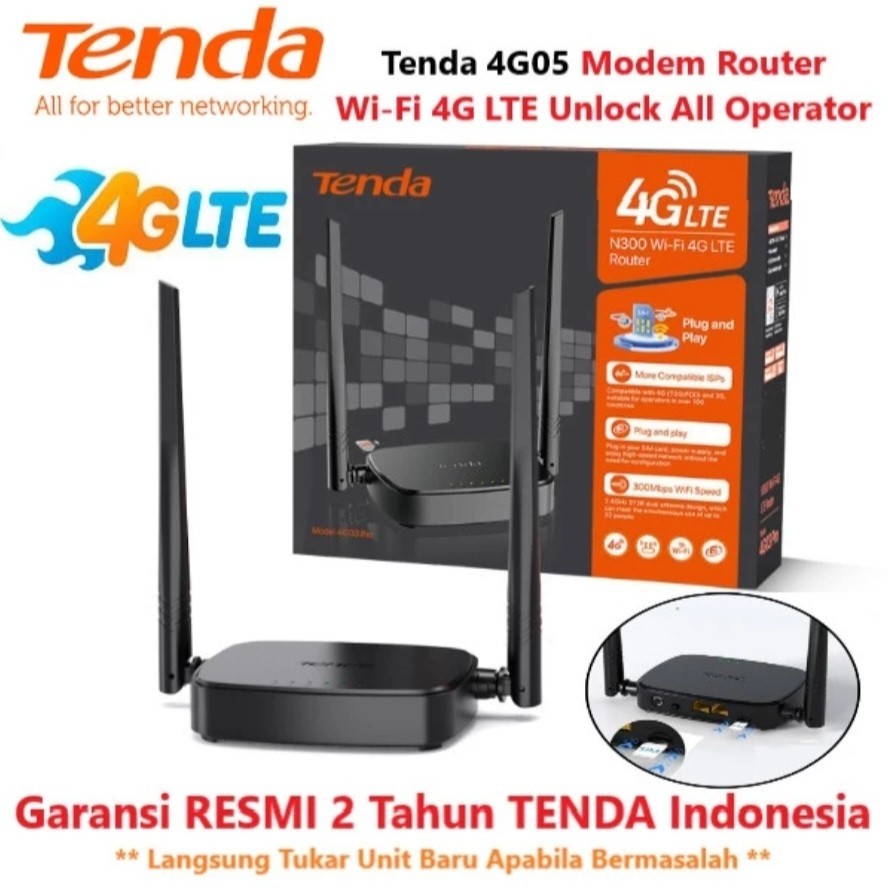 Jual Tenda 4G05 N300 Modem 4G LTE Wireless Router SIM Card All operator ...