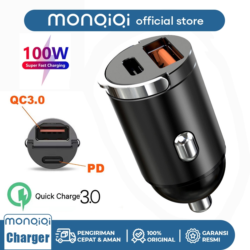 Jual Pengisi Daya Mobil USB Pengisi Daya Cepat 4.0 QC4.0 QC3.0 QC SCP 5A PD Tipe C 100W Pengisi ...