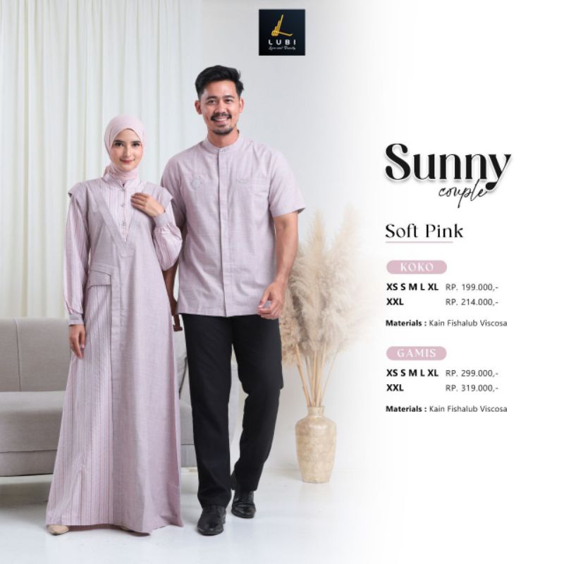 Jual Baju Gamis dan Koko Couple Terbaru 2025 Sunny Soft Pink by lubi ...