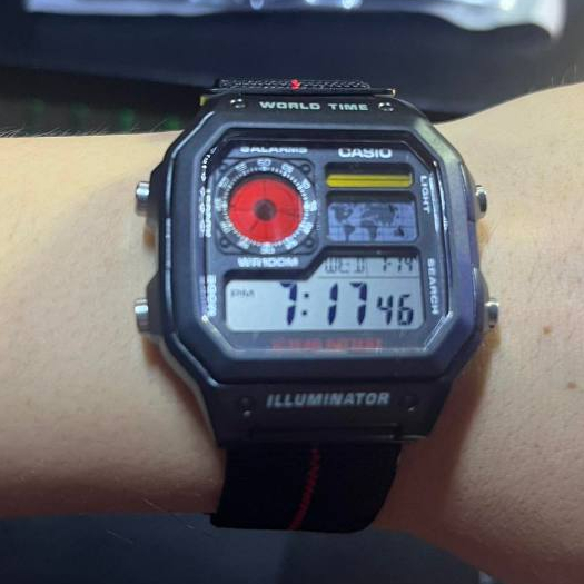 Jual Modified jam tangan pria Casio AE-1200, colorful LCD, hydromod ...
