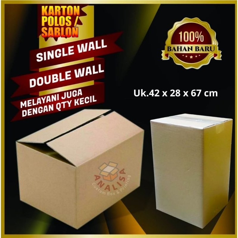 Jual Karton packing Uk. 42 x 28 x 67 | Kardus Polos | Pusat Karton ...