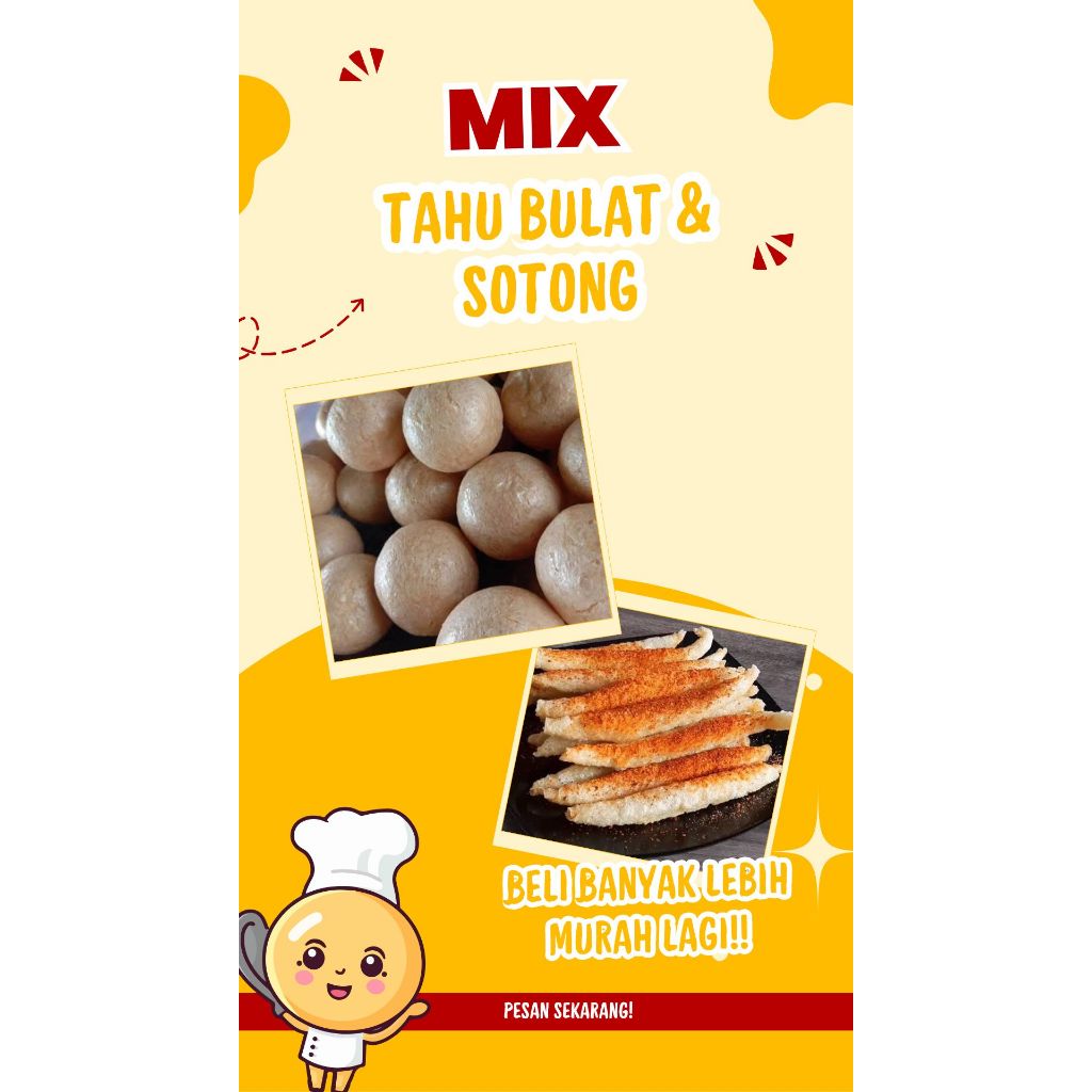 Jual MIX TAHU BULAT & SOTONG/SOTONG/TAHU BULAT KHAS TASIK | Shopee ...