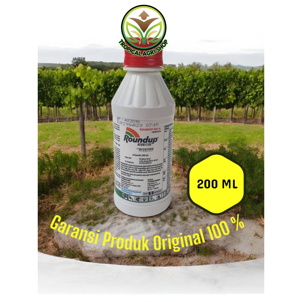 Jual Roundup 486 SL 200 ml HERBISIDA RACUN RUMPUT & GULMA | Shopee ...