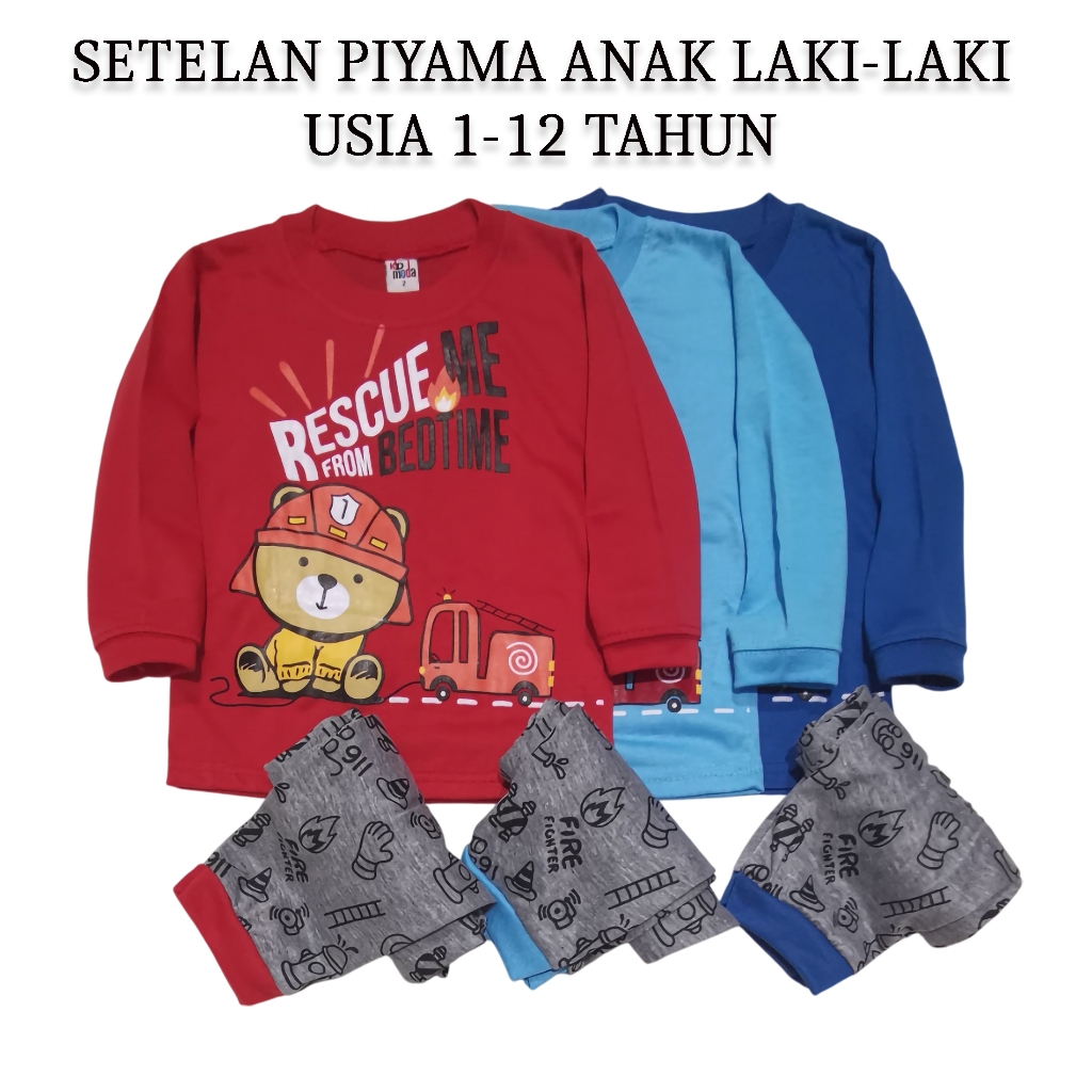 Jual Setelan Piyama Anak Laki-Laki Lengan Panjang Celana Panjang ...