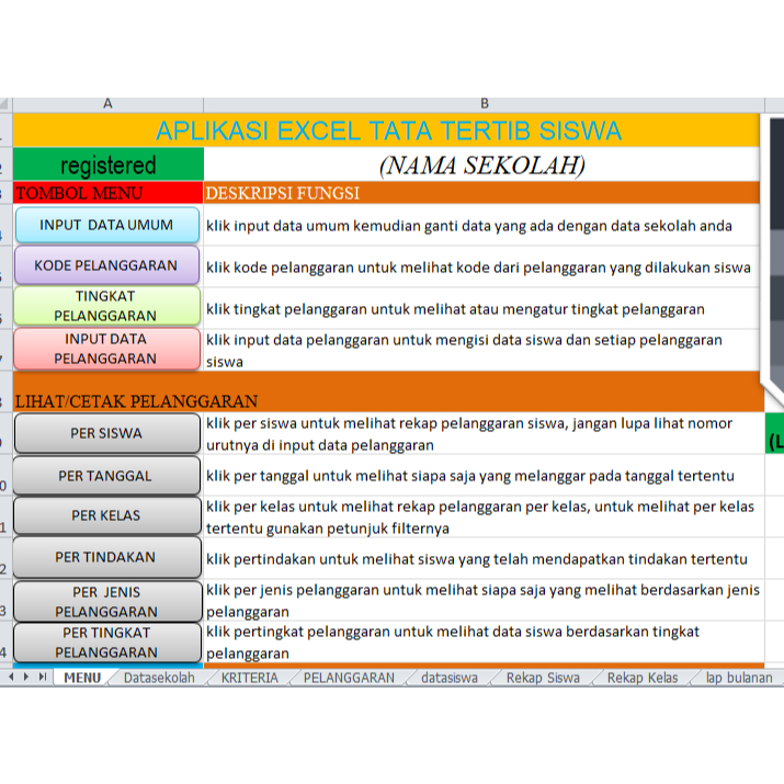 Jual Aplikasi excel tata tertib siswa TATIB | Shopee Indonesia