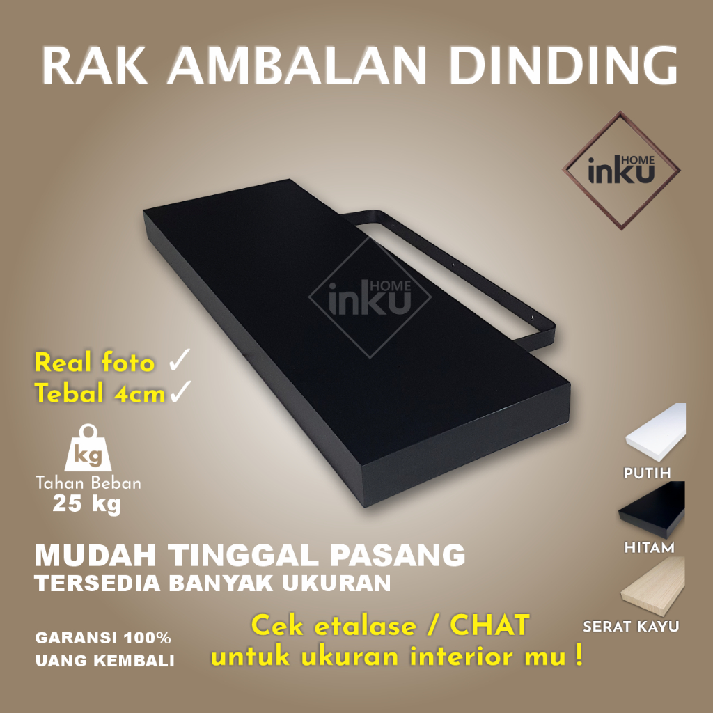 Jual Rak Ambalan Dinding Minimalis Hiasan Papan Hambalan Melayang ...