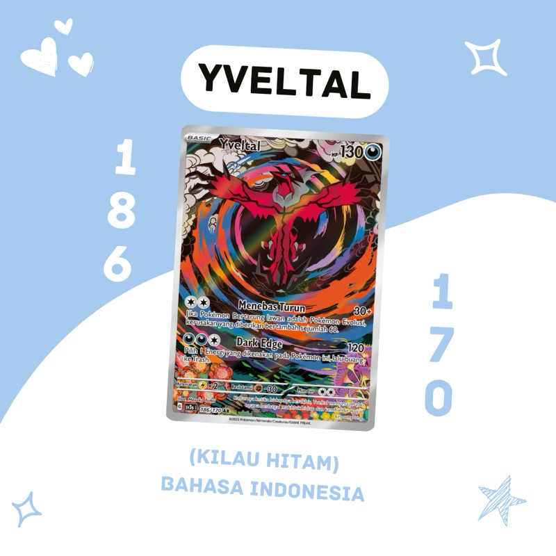 Jual Yveltal AR SV3S 186/170 Pokemon TCG Indonesia | Shopee Indonesia