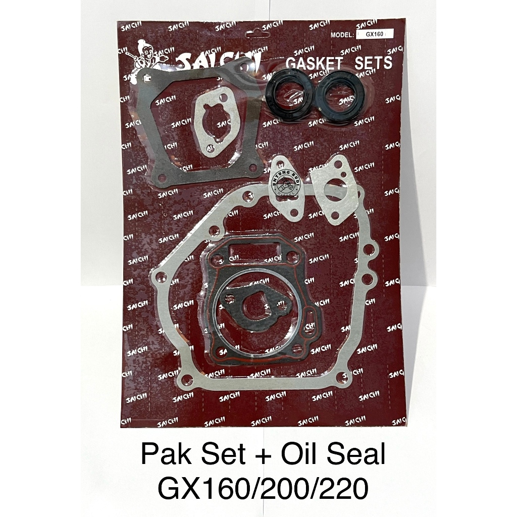 Jual Gasket Set with Oil Seal Saichi GX160 GX200 GX220 GX270 GX390 GX420 GX460 Pak Set Seal ...