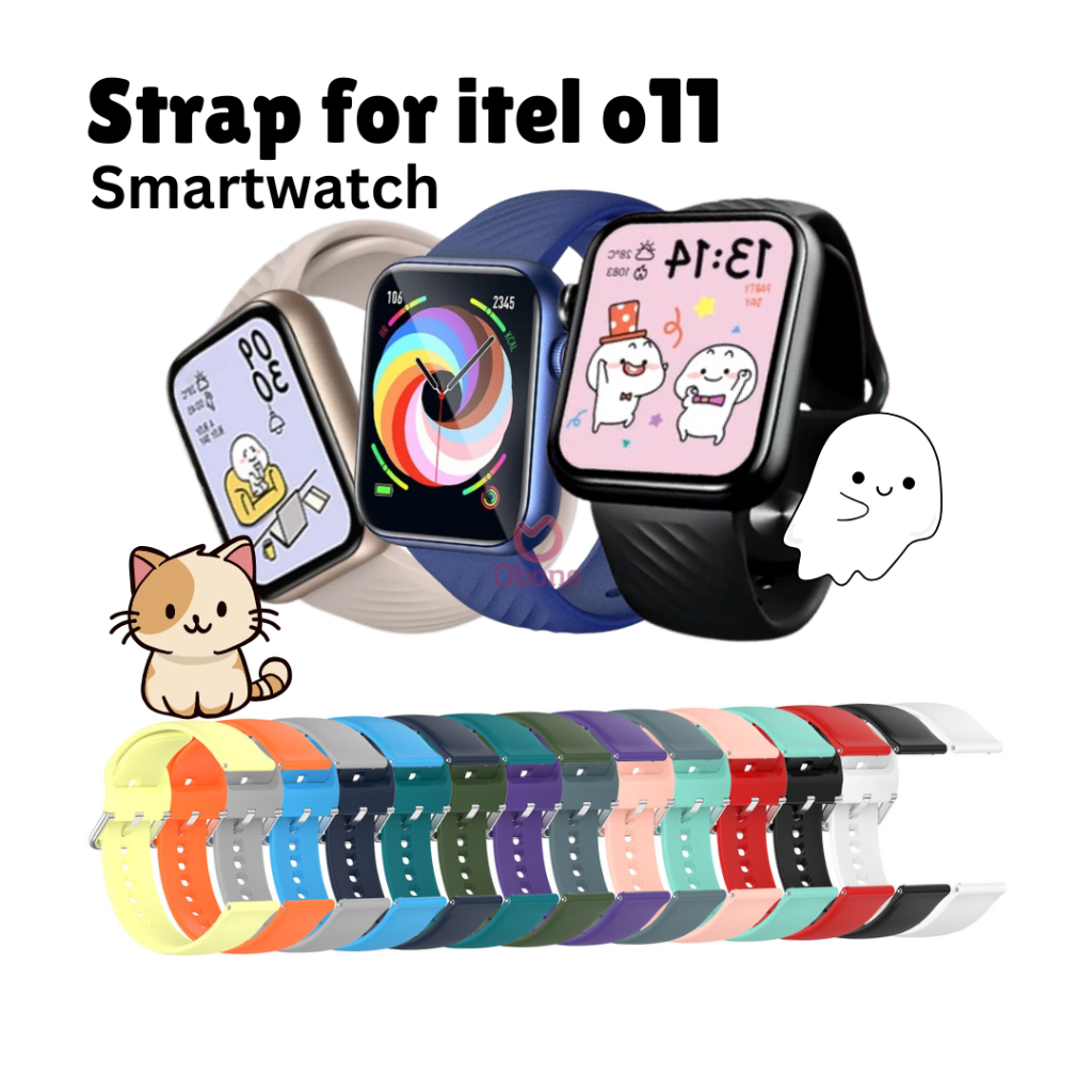 Jual Plain Strap for itel smartwatch O11 Quby ISW-O11 3 Active ...