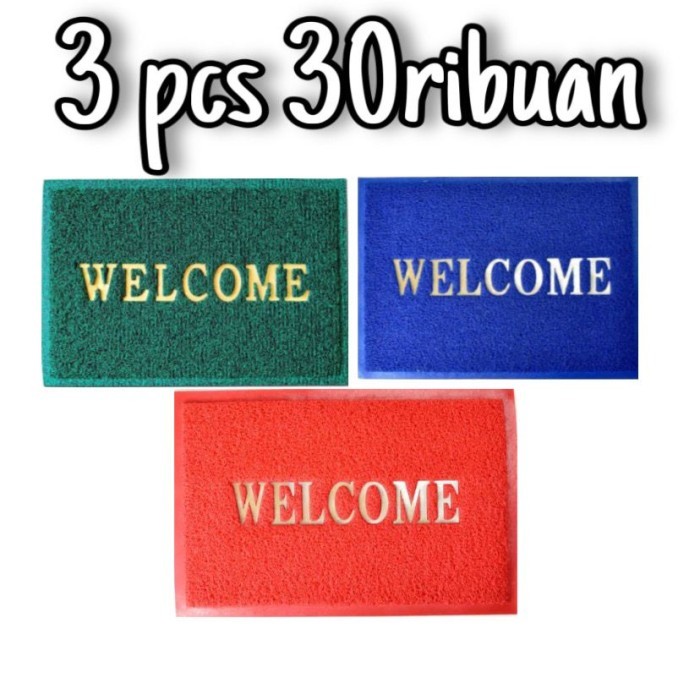 Jual 3 pcs Keset karet welcome / kesetan kaki / alas kaki JUMBO size ...