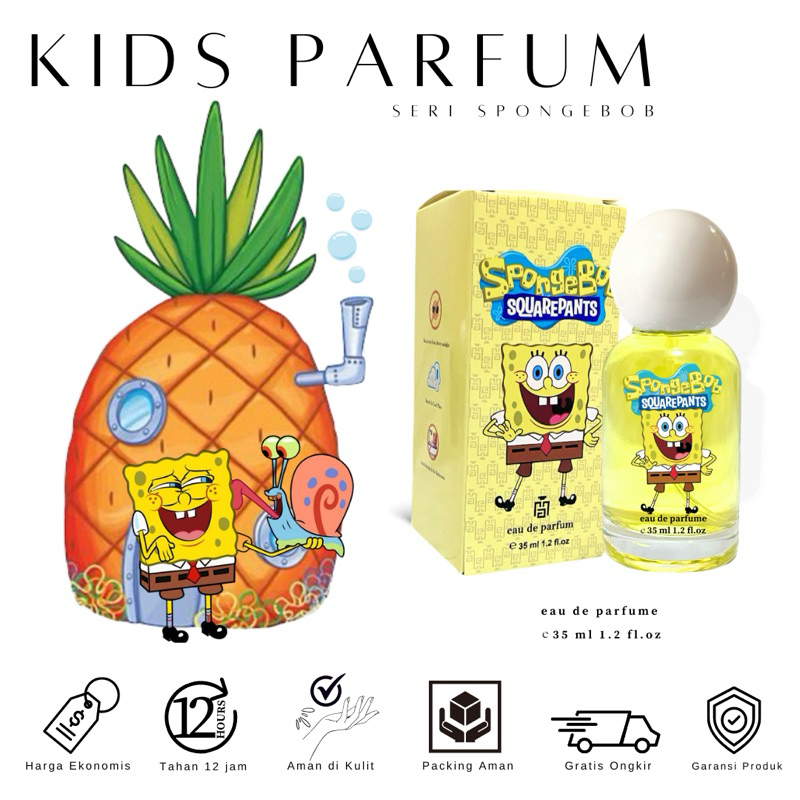 Jual Parfum Series Spongebob Aroma Nanas dan Laut Volume 35 ml Eau de ...