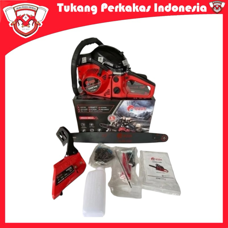 Jual Edon mesin chain Saw 22 inch 2 tak mesin senso gergaji potong kayu ...