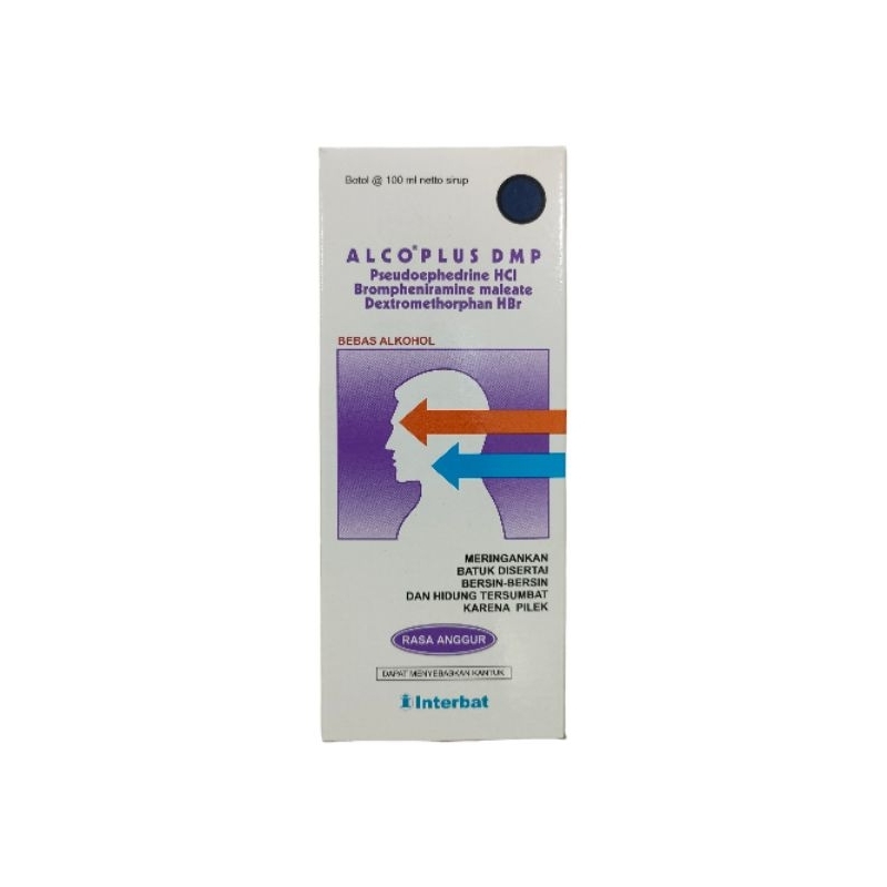 Jual Interbat Alco Plus DMP Sirup Obat Batuk Flu Dewasa Anak 100ml ...