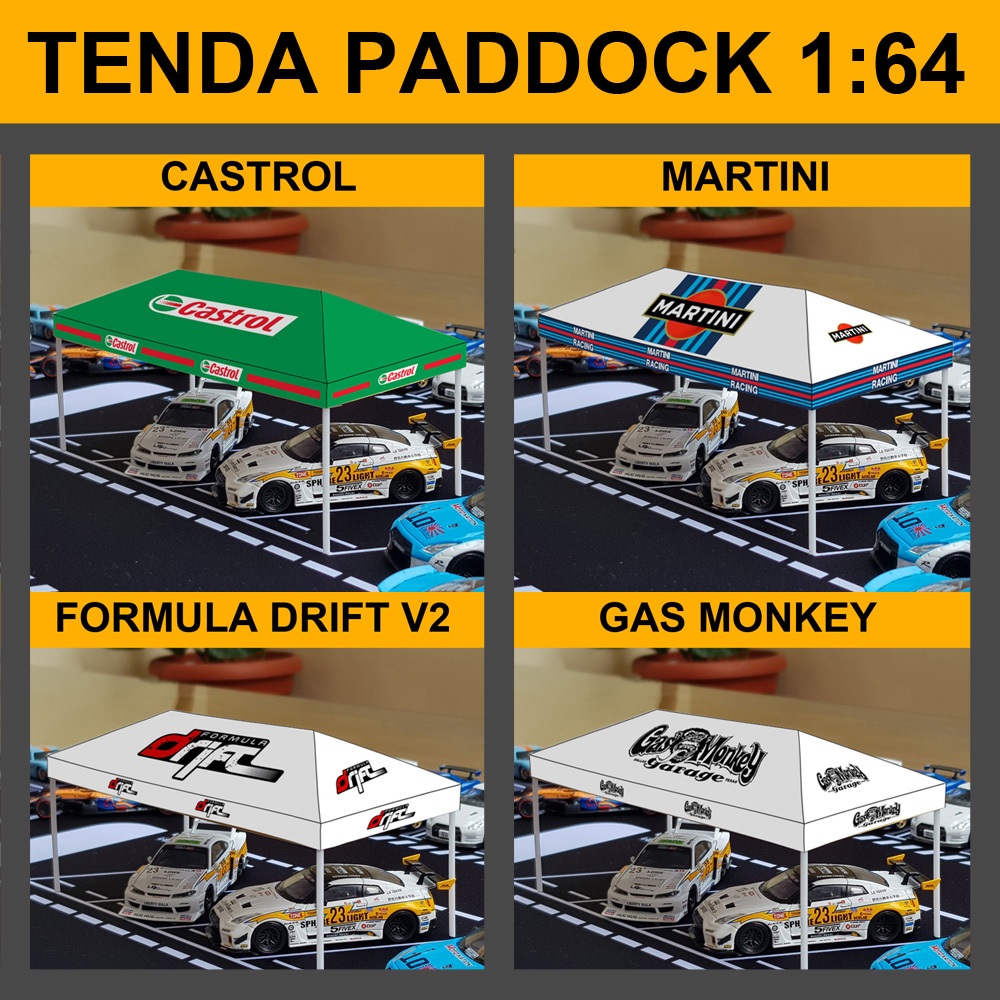 Jual DIORAMA TENDA HOTWHEELS DIECAST 1/64 PAPERCRAFT EVENT MEETUP B7 ...