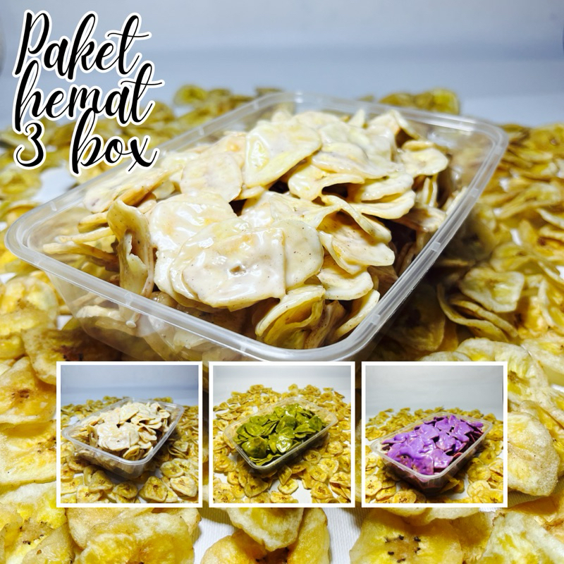 Jual keripik pisang coklat lumer (paket 3box) | Shopee Indonesia
