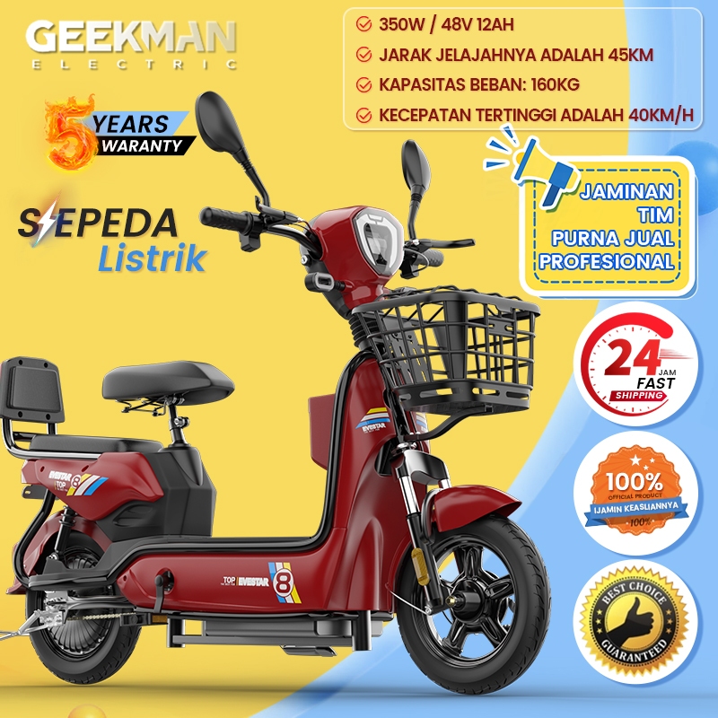 Jual Geekman Sepeda Listrik Murah 2jt Sepeda Listrik Dewasa 48v 12ah ...