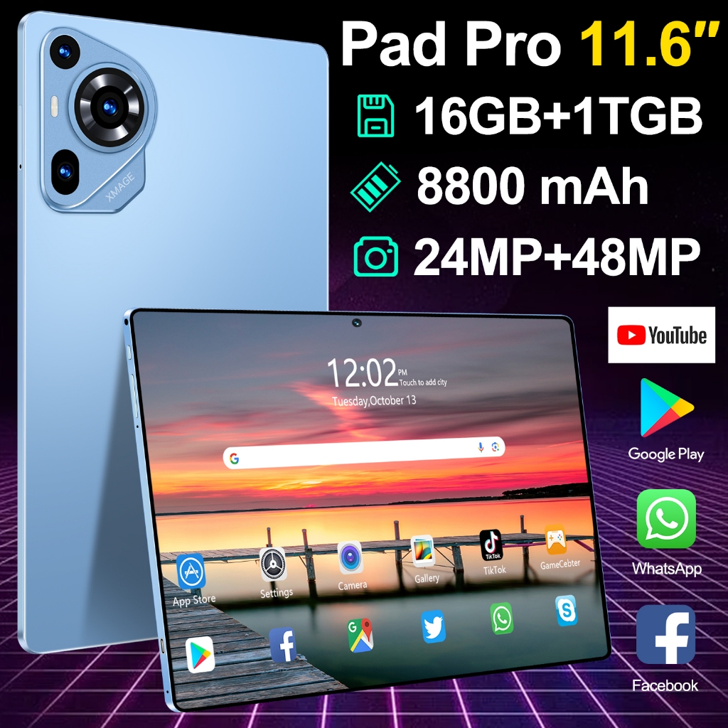 Jual Tab Android Pro 16GB+1024GB 11.6inch Layar Full Screen Layar Besar ...