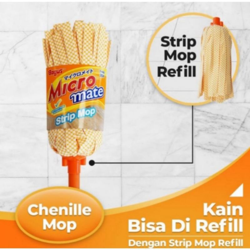 Jual refil pell bagus micromete strip mop pel lantai | Shopee Indonesia