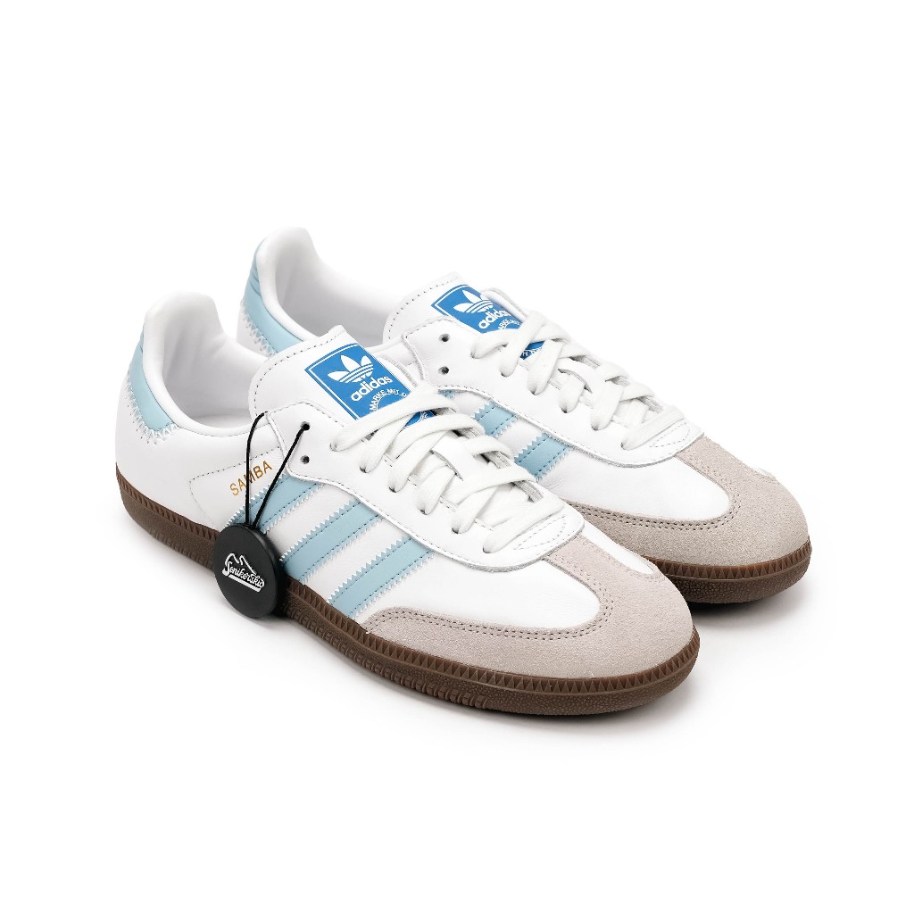 Jual Adidas Samba OG White Clear Sky Blue Gum | Shopee Indonesia