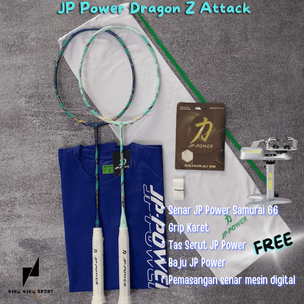 Jual Raket Badminton JP Power Dragon Z Attack | Shopee Indonesia