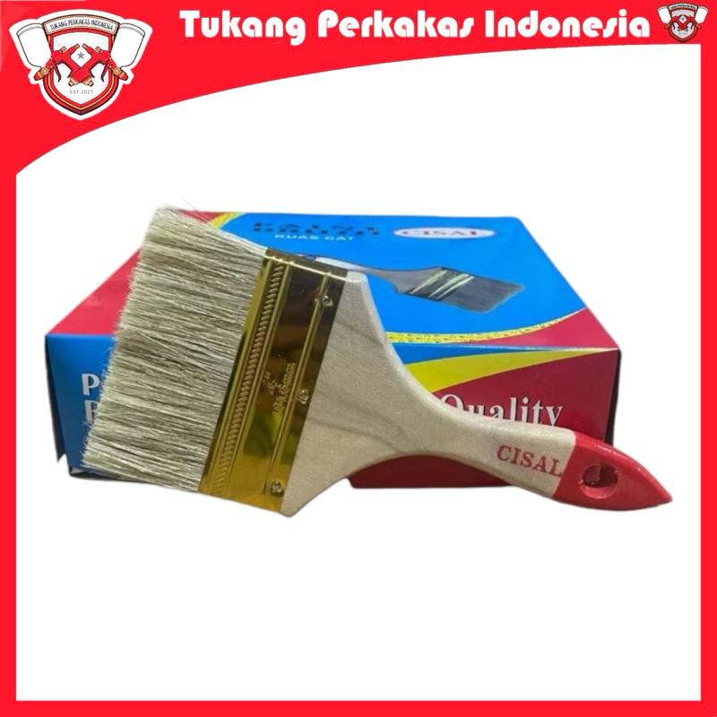 Jual Cisal Kuas cat 4 inch / kuas cat tembok / kuas cat tangan / kuas ...
