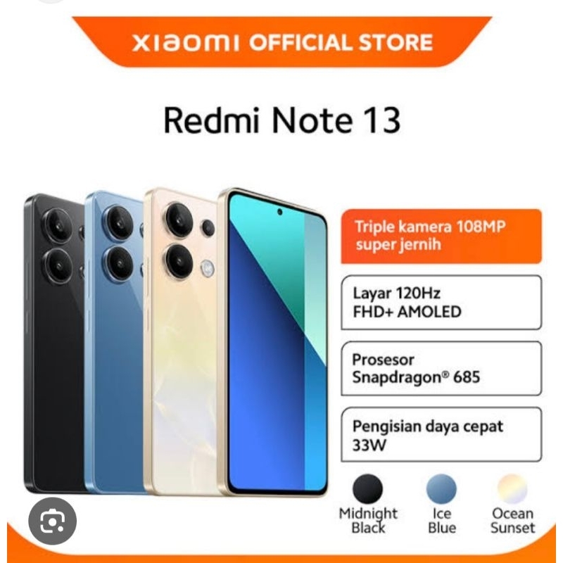 Jual xiomi redmi note 13 4g ram 8/128 new garansi resmi indonesia BNIB ...