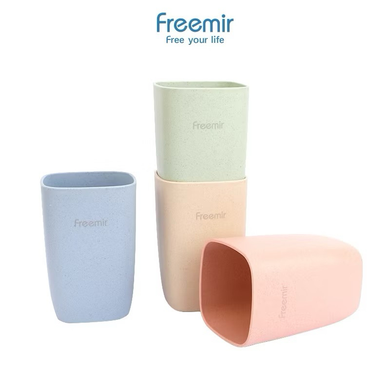 Jual INSTANT!!! freemir Set 4 pcs Gelas 10cm Gelas Wheat Straw Gelas ...