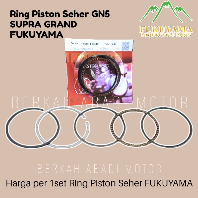 Jual Ring Seher Piston Supra Grand Std 0.25 0.50 0.75 1.00 FUKUYAMA | Ring Per Seker Ver GN5 OS ...
