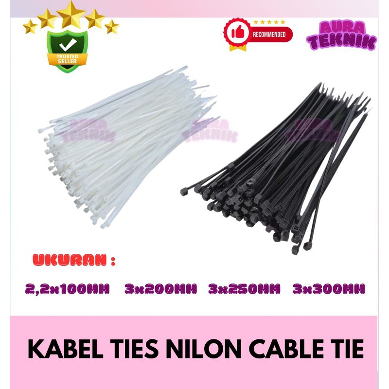 Jual Kabel Ties Nilon Cable Tie 10cm 15cm 20cm 25cm 30cm | Shopee Indonesia