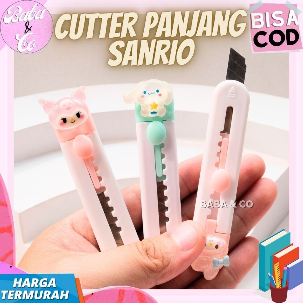 Jual CUTTER PANJANG SANRIO PANJANG CUTTER POTONG KERTAS SANRIO LUCU ...