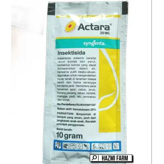 Jual ACTARA 25 WG INSEKTISIDA PENGENDALI HAMA 10 GRAM | AKTARA ...