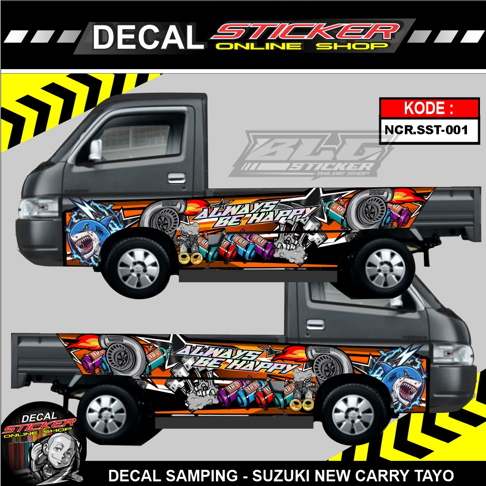 Jual STIKER STRIP PINTU+BAK SAMPING MOBIL PICKUP NEW CARRY DECAL ...