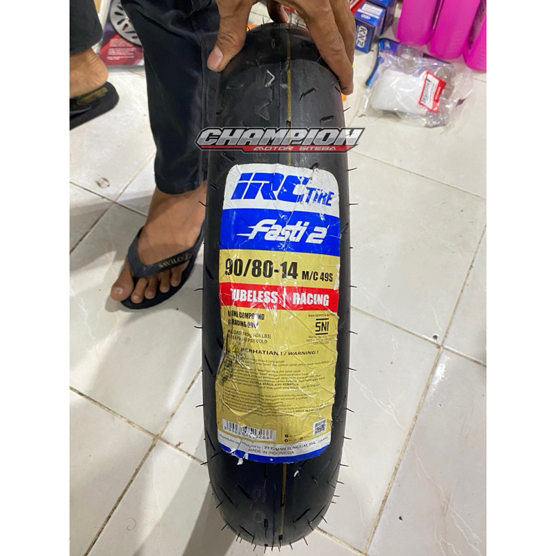 Jual BAN BALAP SOFT COMPOUND IRC FASTI 2 UKURAN 90/80-14 | Shopee Indonesia