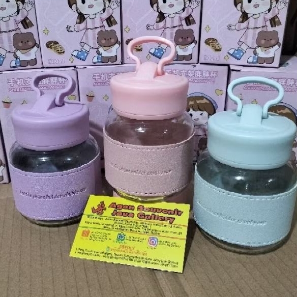 Jual Botol kaca Holder chubby cup kemas BOK ORi | Shopee Indonesia